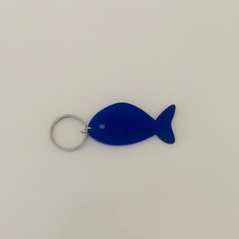 Plexiglass key chain shaped fish - LOLOELEN