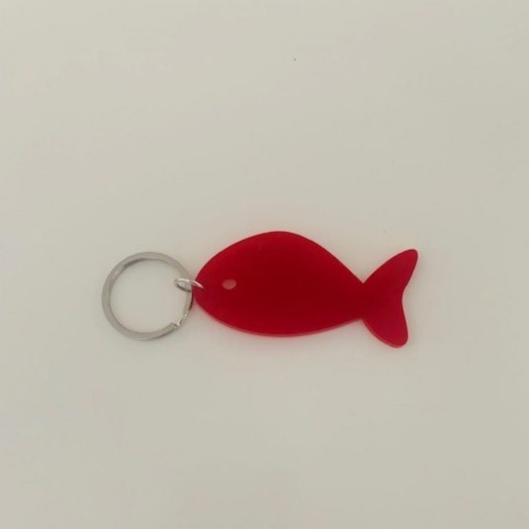 Plexiglass key chain shaped fish - LOLOELEN